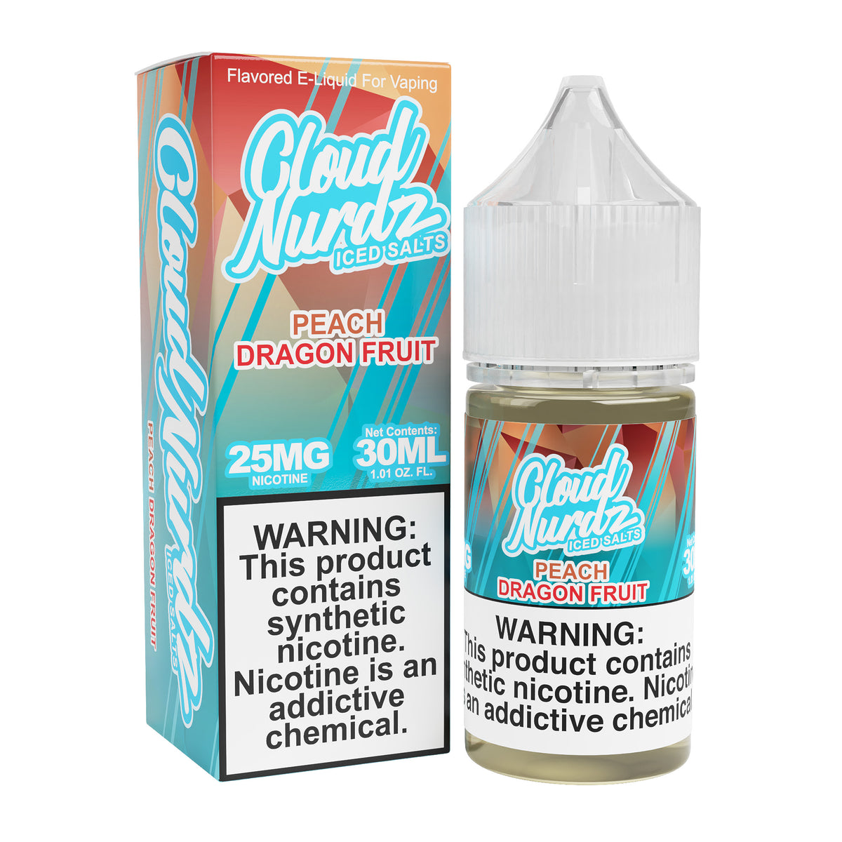 Cloud Nurdz Iced Salts Peach Dragonfruit eJuice — eJuiceDirect